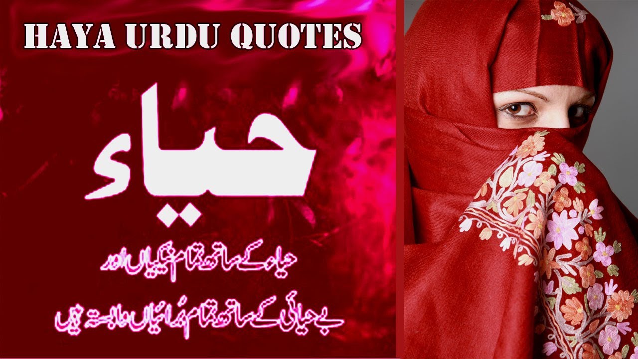 25.Haya Urdu Quotes || Best Quotes On Haya || By Voice Of Abyan - YouTube