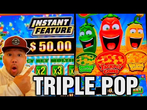 🔴 TRIPLE POP BONUS BUY on New Slot Machine! - YouTube