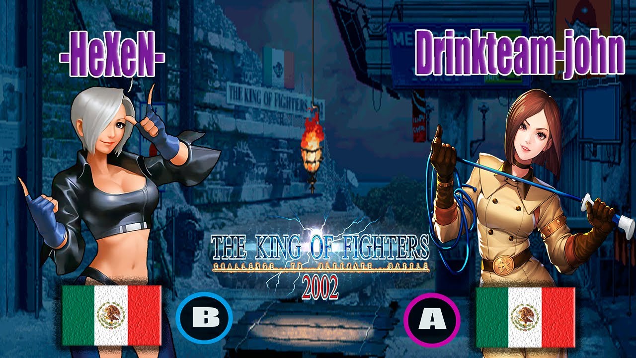 KOF 2002 - -HeXeN- (MEX) VS Drinkteam-john (MEX) #fightcade2 #kof2002 # ...