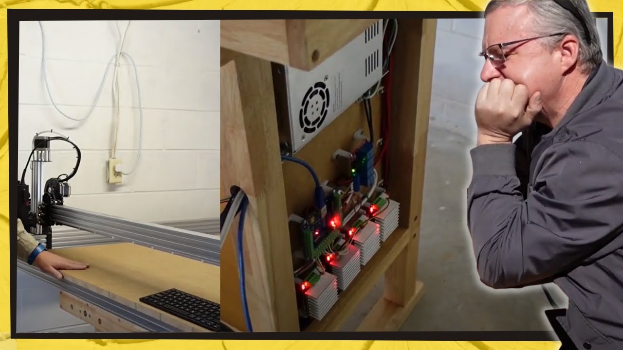 Home Built CNC Router Wiring Clean Up & Workbench Reconfiguration - YouTube
