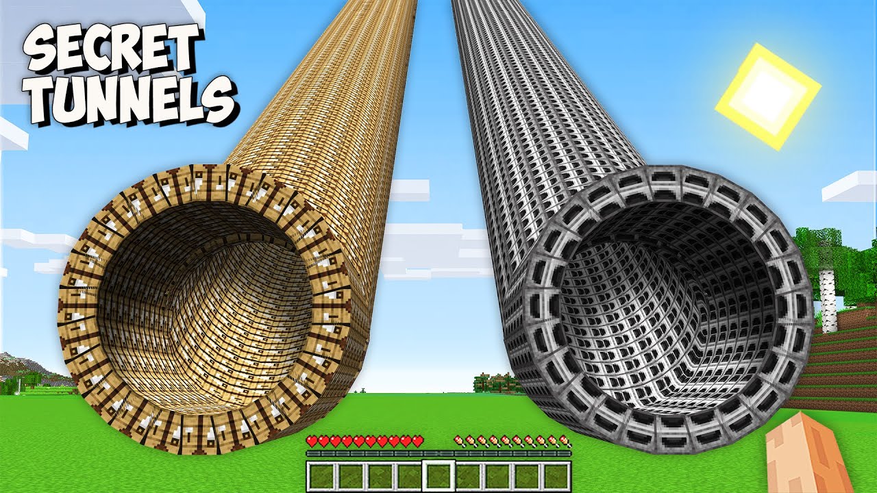 I found FURNACE TUNNEL vs CRAFTING TABLE TUNNEL in Minecraft! This is ...