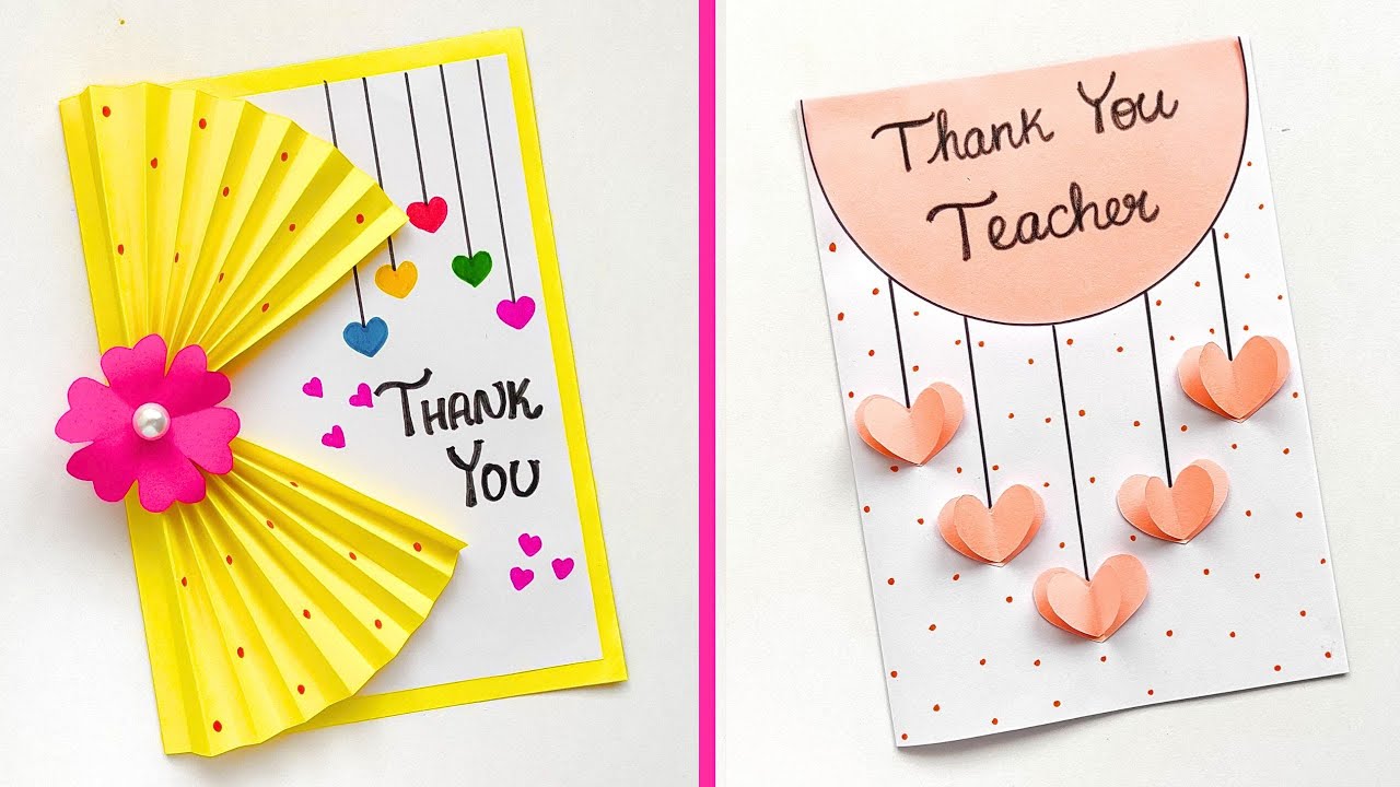 2 Easy & Beautiful Thanks Giving Card | Thank You Card for Teachers ...