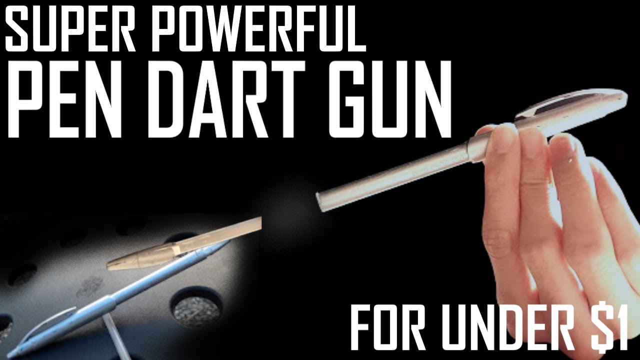 How To Make a Functional SPY PEN DART GUN for Under $1! Shoots 20 feet ...