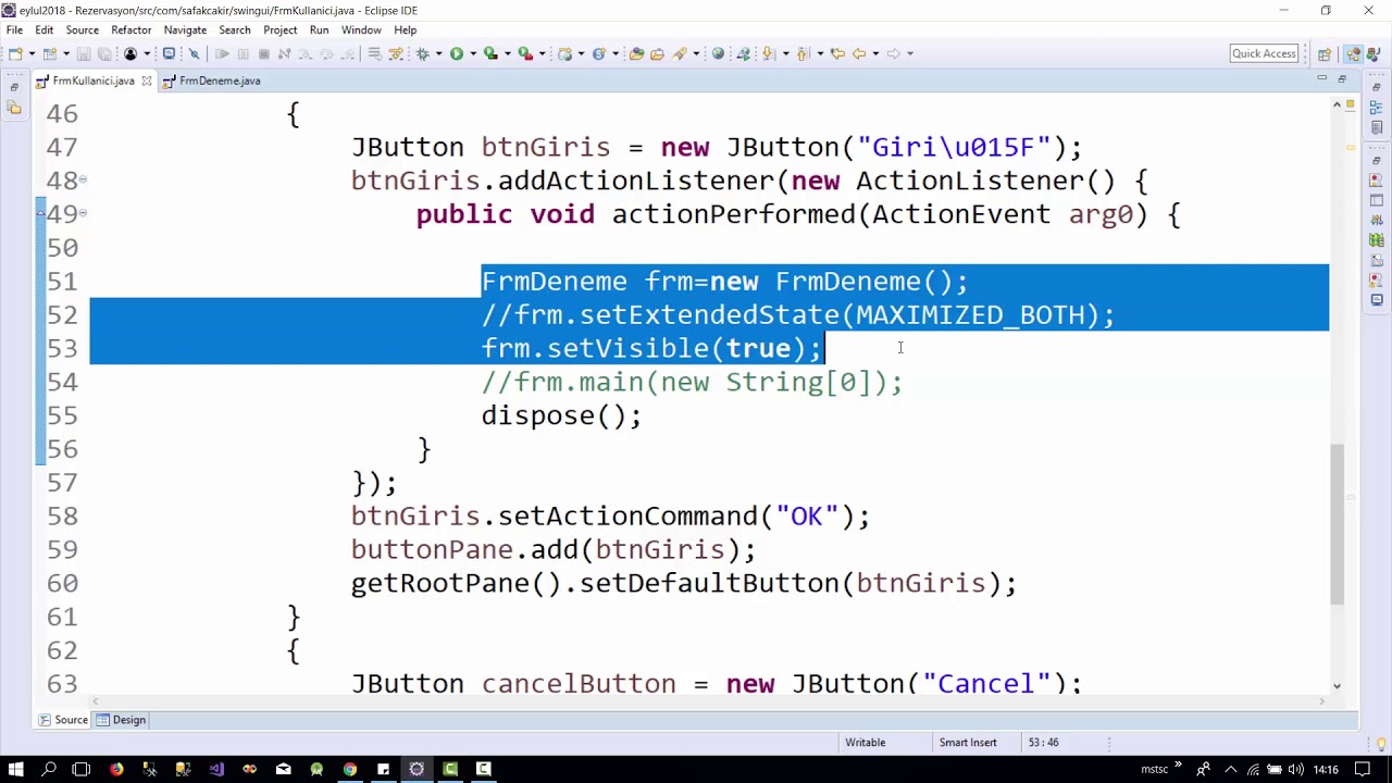 Java Programlama Dersleri 24 - Swing Form Özellikleri - YouTube