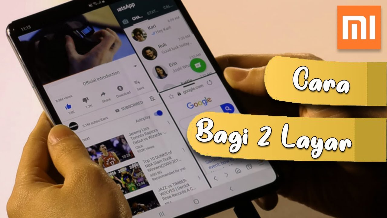 Cara Membagi Dua Layar di Hp Xiaomi Dengan Mudah - YouTube