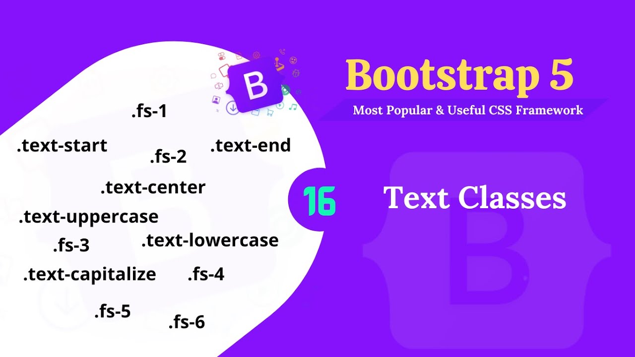Bootstrap 5 text classes. - YouTube