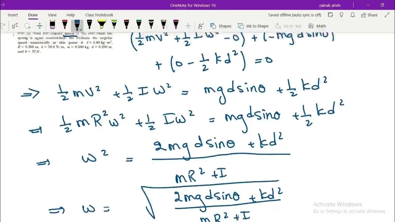 P1104 / Chapter 10: Rotation of a rigid object about a fixed axis - Part 5 - YouTube