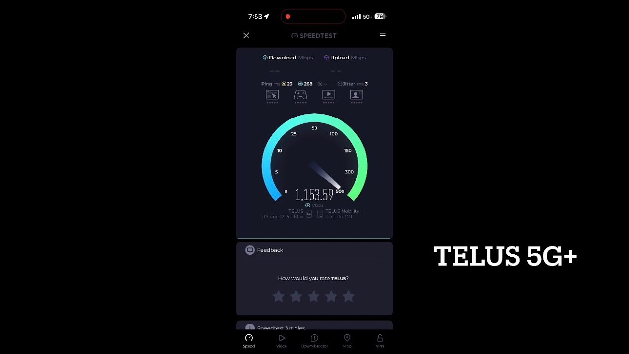 Telus LTE & 5G+ Speed Test in Milton ON - YouTube