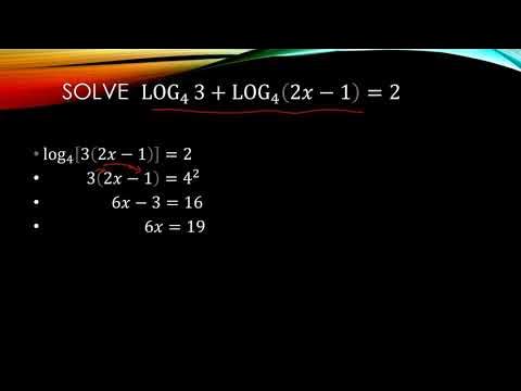 ADD MATHS FORM 4 : LOGARITHMS - YouTube