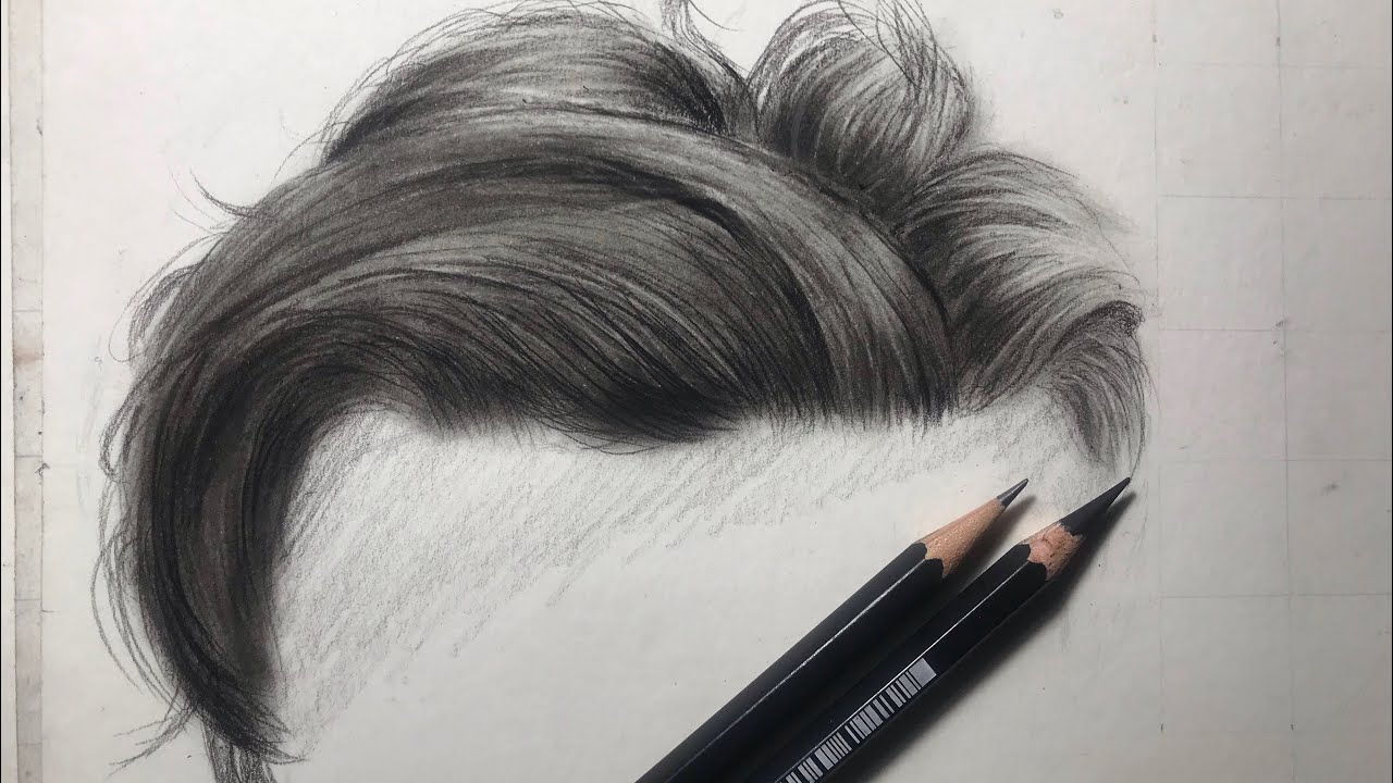 How to Draw Men's Hair | Tutorial | Drawing - YouTube