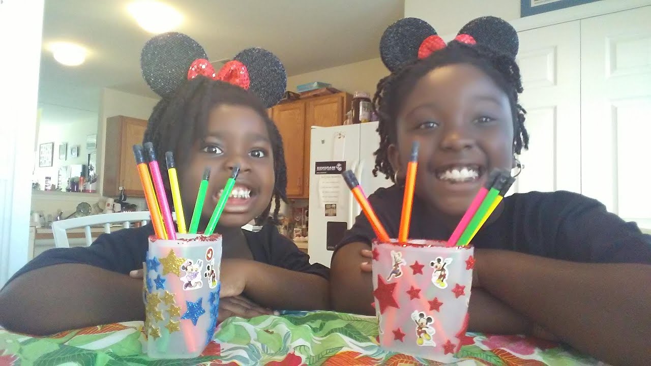Disney Theme "Back To School" Kids Craft - YouTube