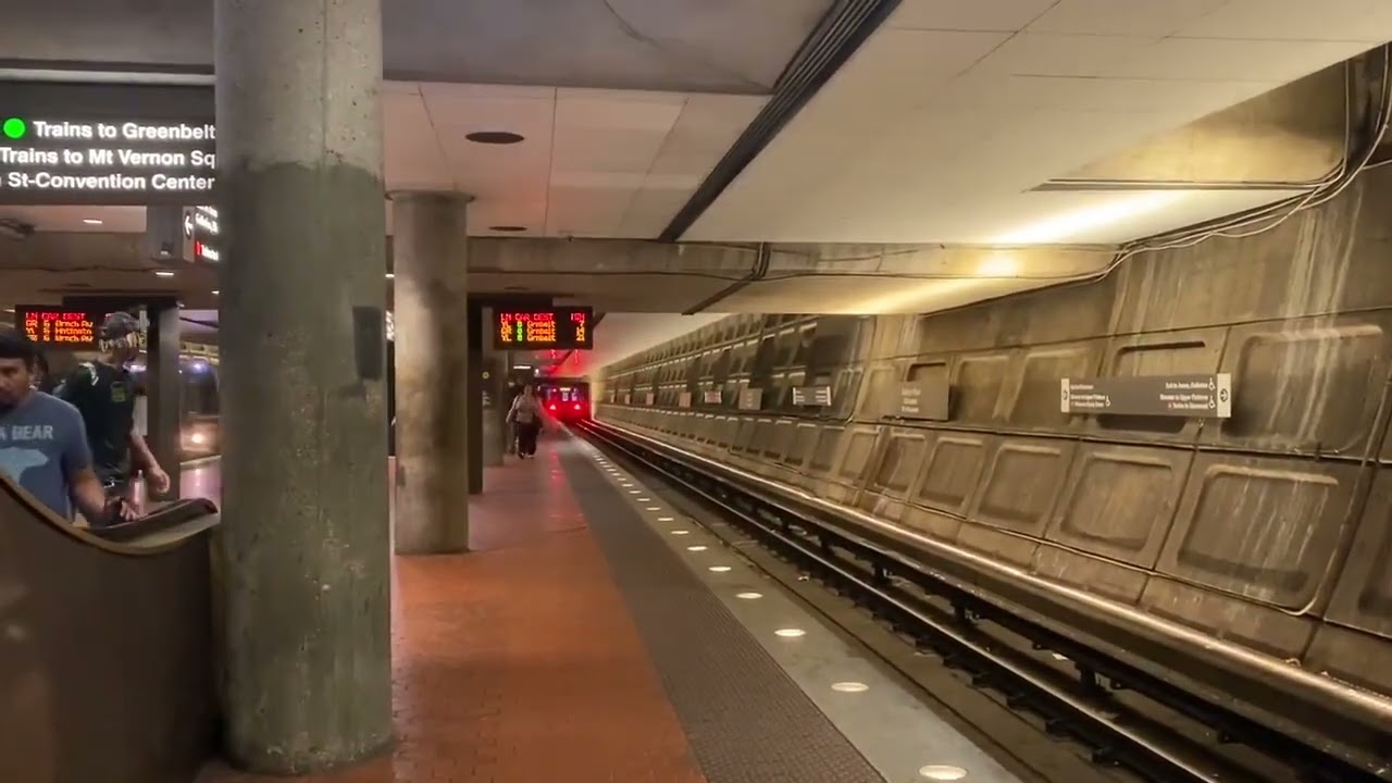 Wmata 7000 series train green line departing gallery place Chinatown ...