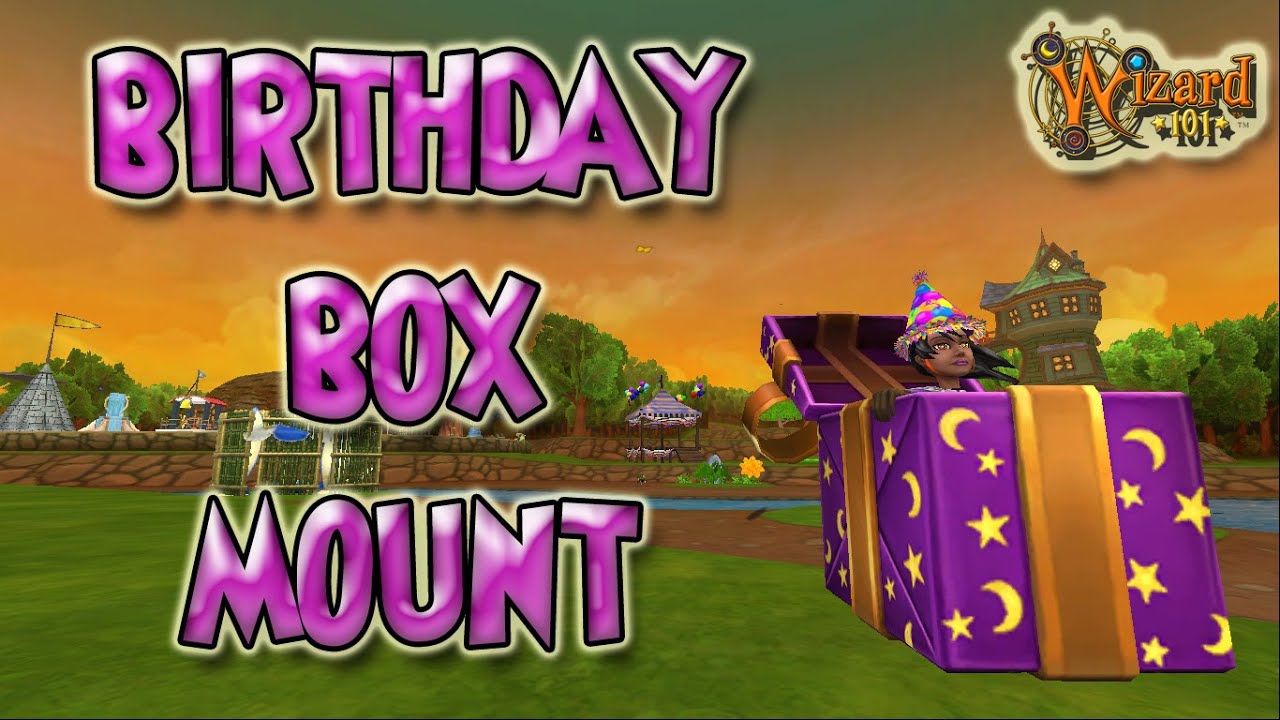 Wizard101: 🎁BIRTHDAY BOX Mount Review - YouTube