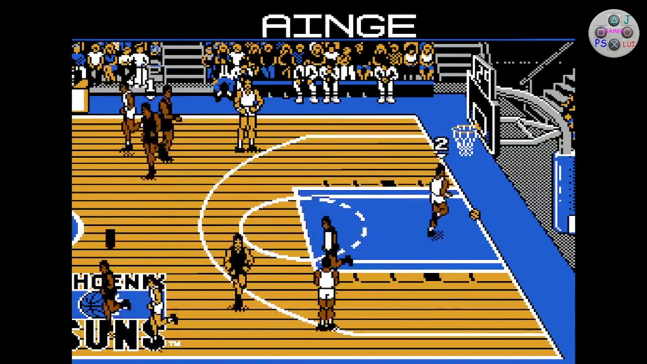 Tecmo NBA Basketball (NES) 1992 - Portland Trail Blazers vs Phoenix ...