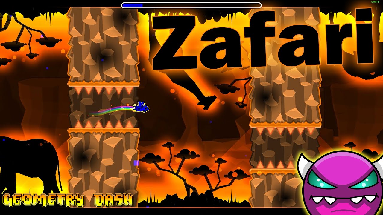 Geometry Dash - Zafari (Medium Demon) by Rustam - YouTube