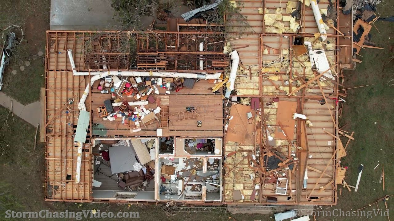 Lockett, TX Drone Tornado Aftermath Showing Extensive Damage - 5/5/2022 ...