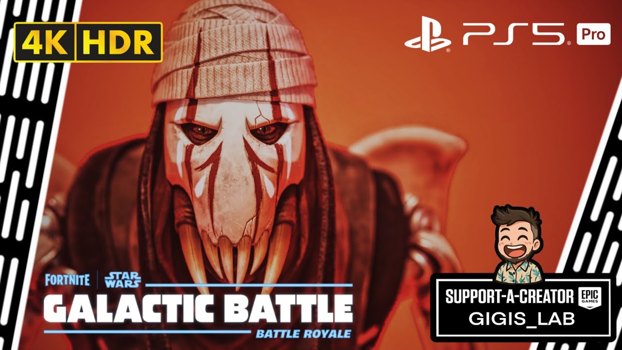 FORTNITE GENERAL GRIEVOUS Skin Showcase PS5 PRO Gameplay Review 4K HDR ...