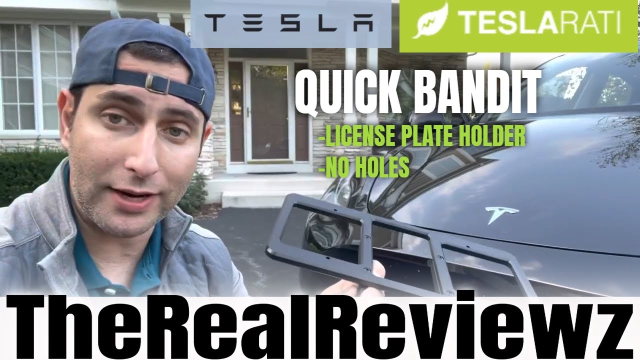 TESLA FRONT LICENSE PLATE MOUNT - QUICK BANDIT | NO BUMPER HOLES - YouTube