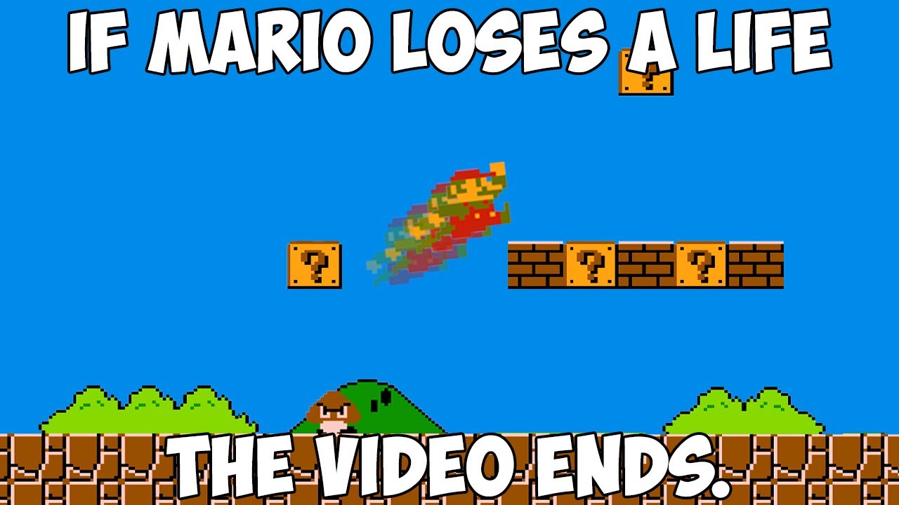 Super Mario Bros., But If Mario Loses A Life The Video Ends 🍄 - YouTube