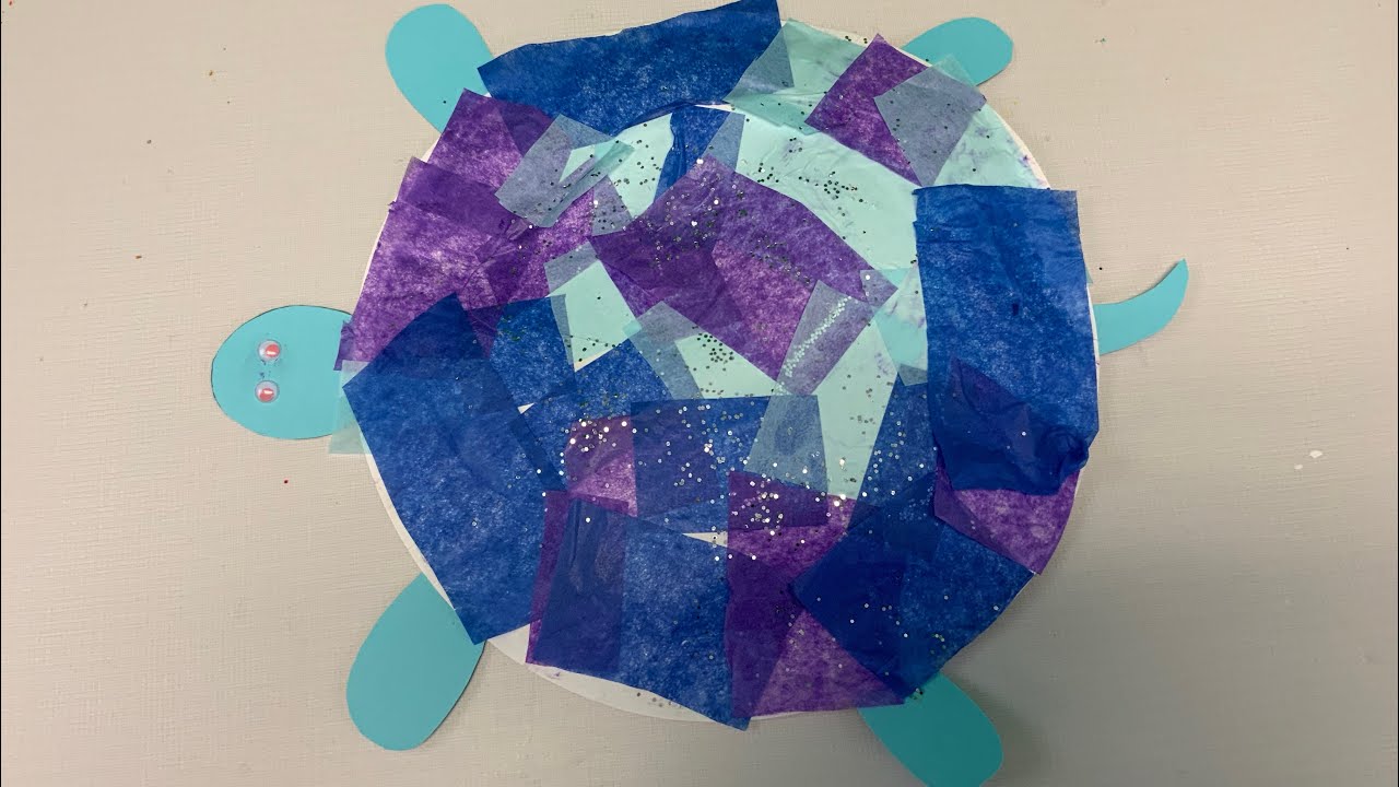DT Crafts: Tissue Paper and Paper Plate Turtle - YouTube