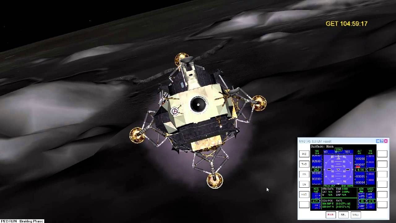 AMSO Mod Apollo 15 flight to the Moon - Step 5 of 5 Lunar Landing PDI ...