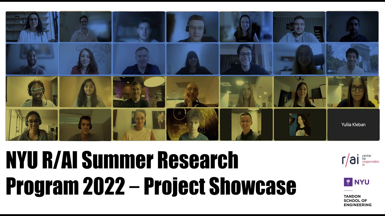 NYU R/AI Summer 2022 Research Program - Project Showcase - YouTube