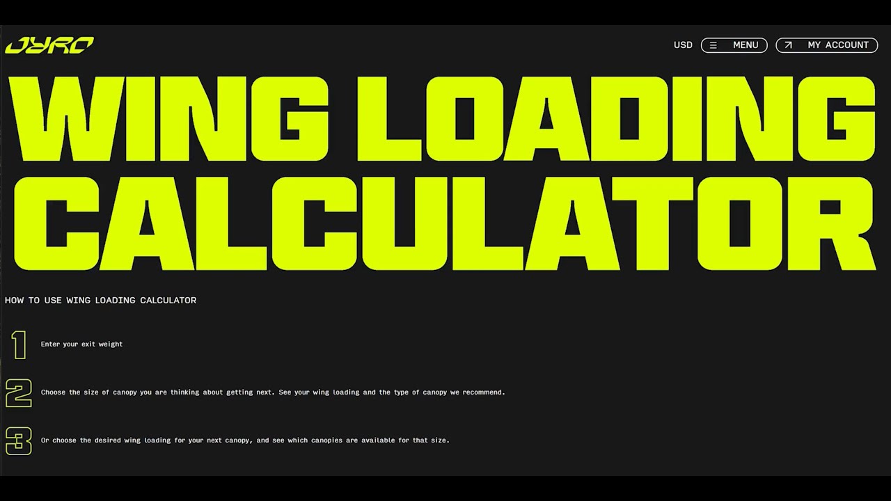 JYRO | Wing Loading Calculator - YouTube