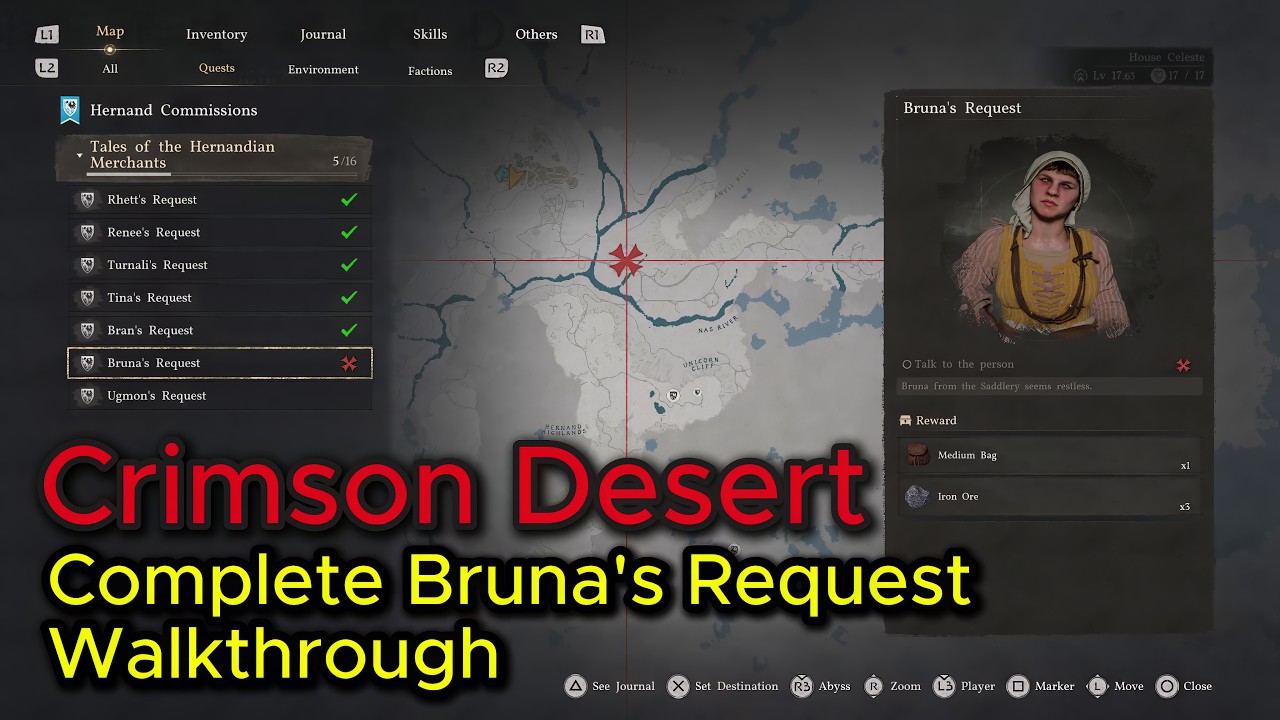 Can’t Find The quest NPC? Bruna’s Request in Crimson Desert (Royal ...
