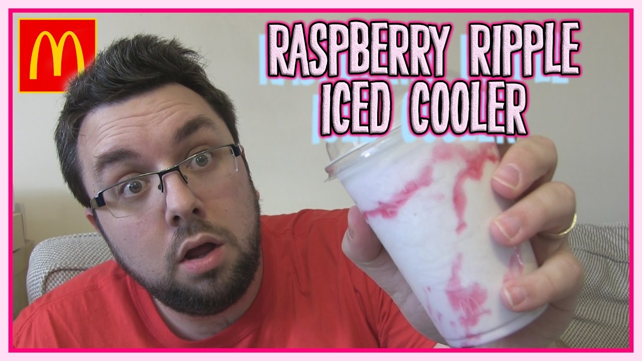McDonald's Raspberry Ripple Iced Cooler Review - YouTube