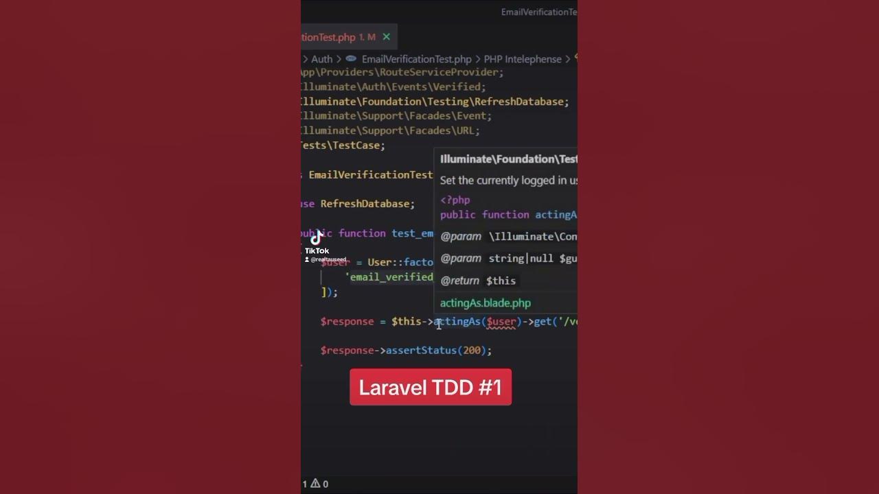 Laravel Tdd 1 Felament Laravel Webdevelopment Development Tricks Tips Laraveldevelopment