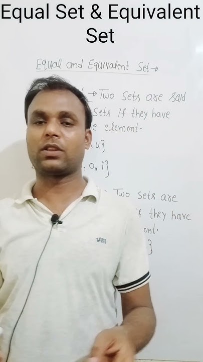Equal & Equivalent Set - YouTube