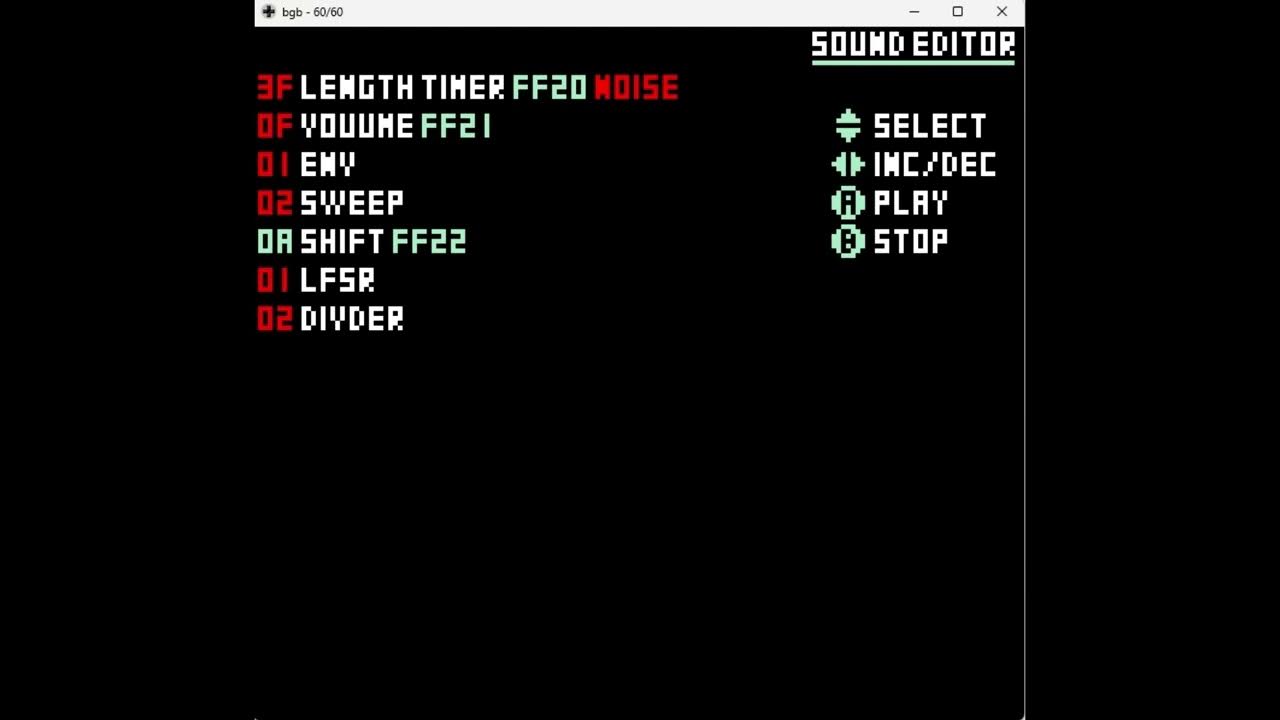Learning Game Boy programming: Sound parameters editor Ver 0.1 Sample - YouTube