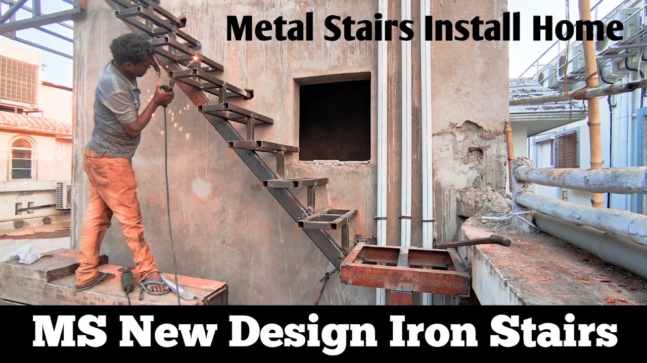 How To Make Metal Stairs Steps || Install Fabrication, All fabrication ...