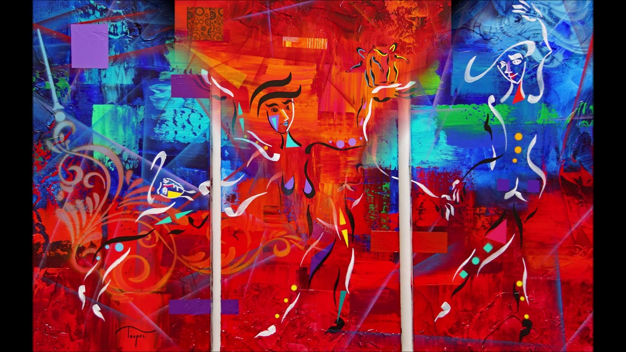 Acrylic Painting Expressionism semi Figurative - Painting By Tropel - 4 ...