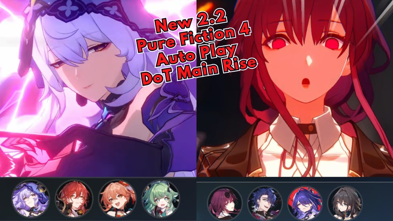 HSR New Reset 2.2 Pure Fiction 4 Auto Play Black Swan DoT & Kafka DoT ...