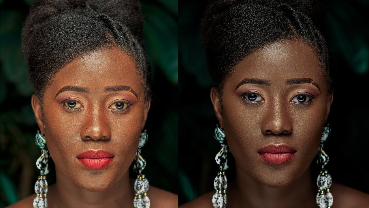 MELANIN SKIN RETOUCHING and COLOR GRADING In PHOTOSHOP Frequency ...
