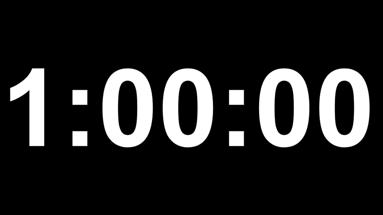 1 Hour / 60 Minutes Countdown Timer with Alert - 1 Stunde / 60 Minuten ...