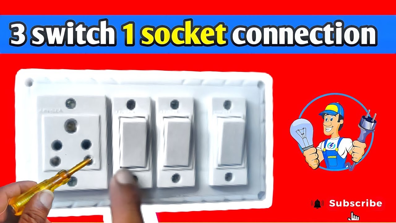 3 Switch 1 Socket Connection 3 switch 1five pin socket ki wiring shorts ...