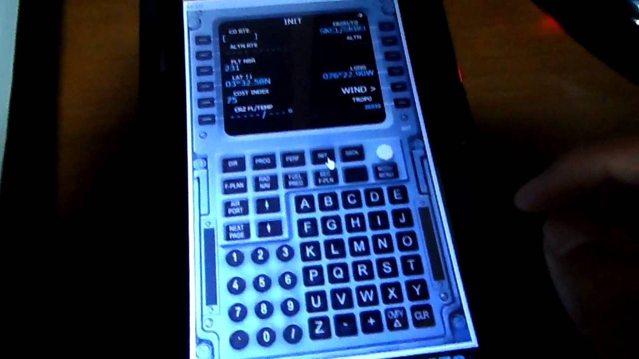 MCDU ( FMC ) en Tablet ( Android ) Flight Simulator - YouTube