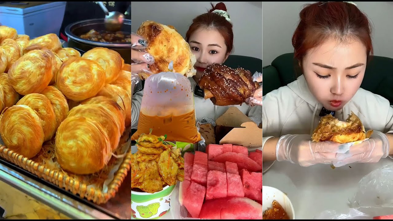 amazing eating cake and show asmr - YouTube