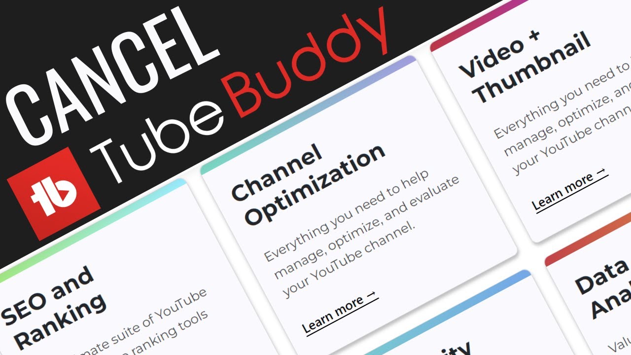 Ditching TubeBuddy - A Quick Cancel Guide - YouTube