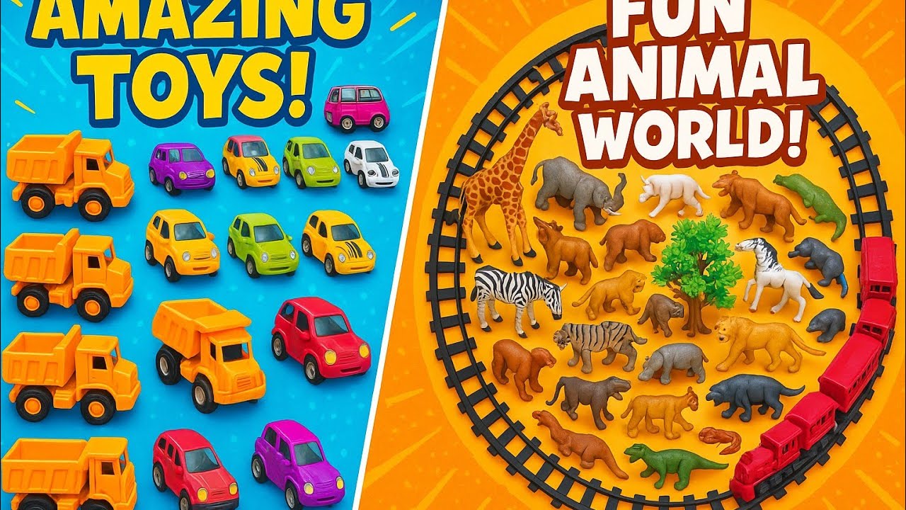Amazing Toy Cars and Animal Fun | Best Kids Video for Learning and Fun ...