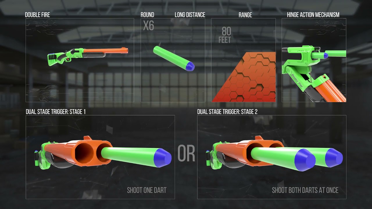 Adventure Force Double Fire Dart Blaster - YouTube