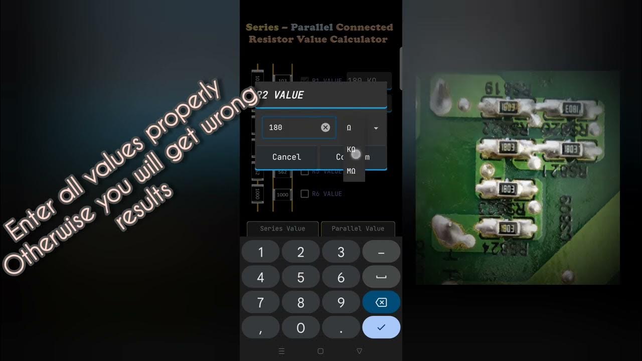 Glc Droid Demo 02 - Series or Parallel connected resistor value - YouTube