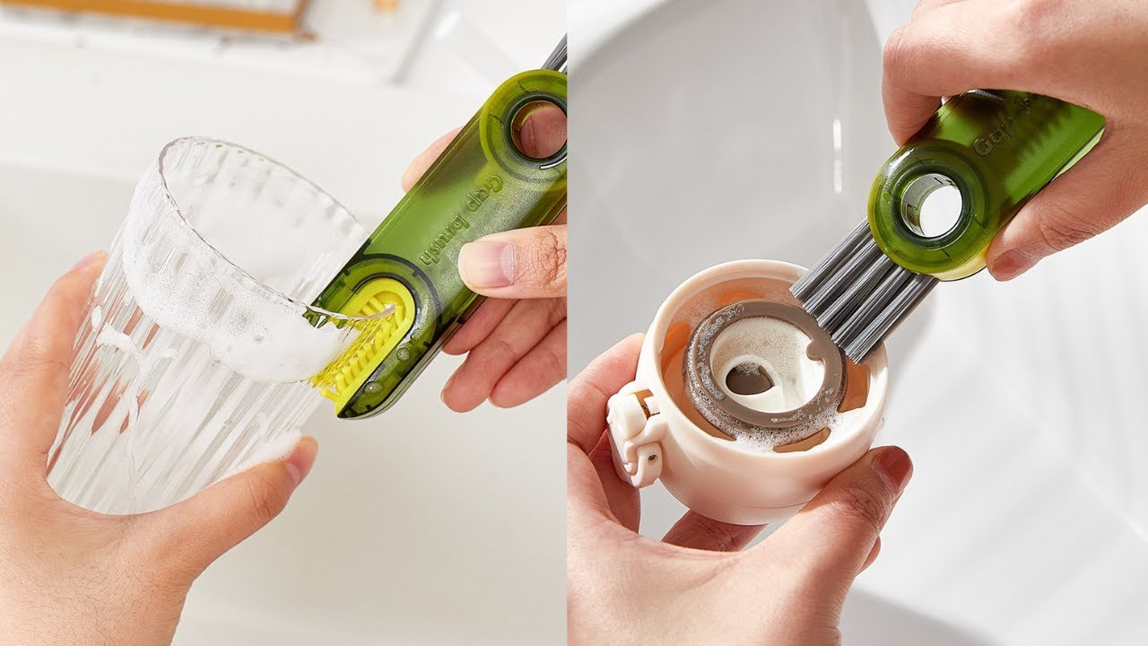 3 In 1 Multifunctional Cleaning Brush Review 2022 - Tiny Bottle Cup Lid ...