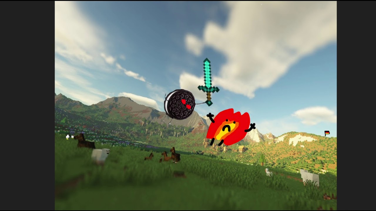 an oreo slap a flame with diamond sword - YouTube