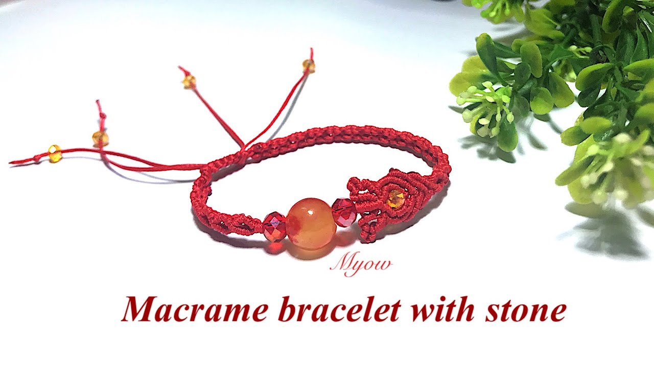 DIY - macrame bracelet tutorial VT0028 - YouTube