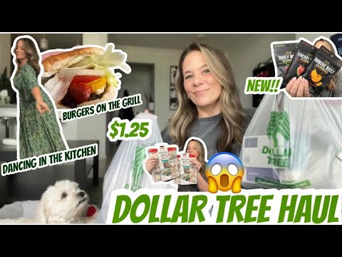 DOLLAR TREE HAUL | NEW | SO MANY BRAND NAME FINDS | BURGERS ON THE GRILL | DANCE IN THE KITCHEN