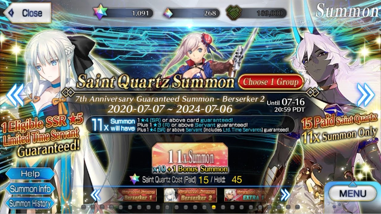 [Fate/Grand Order] 7th Anniversary GSSR GACHA.EXE - YouTube