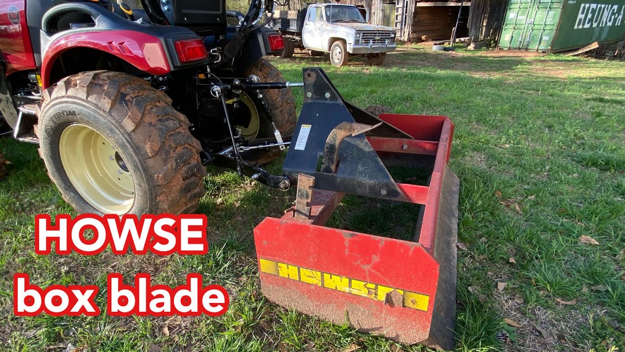 I bought a Howse BOX BLADE for my Yanmar SA325 tractor. - YouTube